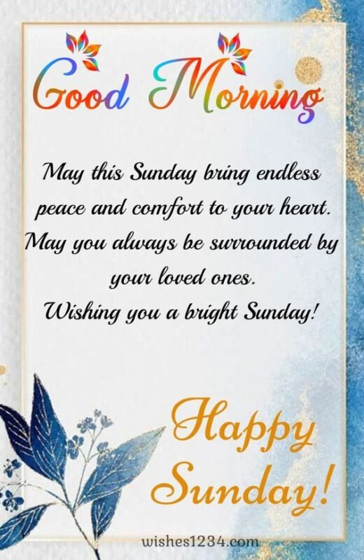 Good Morning Wishes Sunday Images - Good Morning Pictures